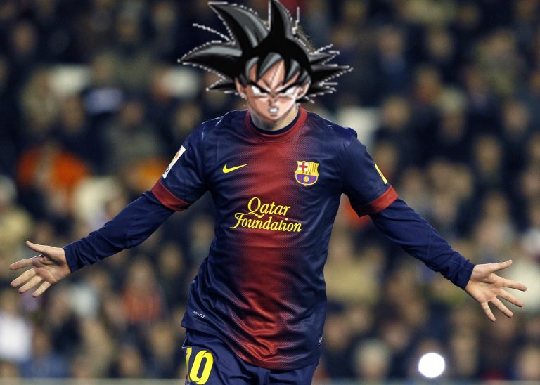 Goku vestido de Barcelona