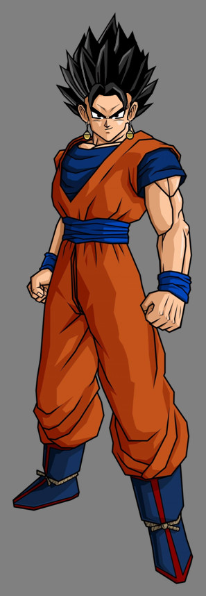 Goku y gohan fusionados