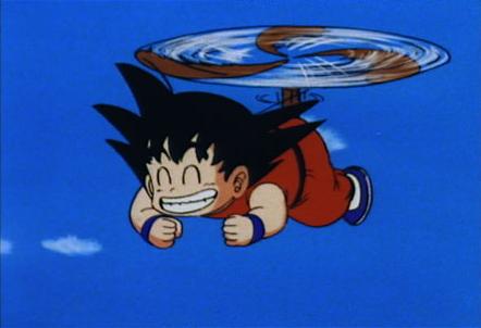 Goku volando