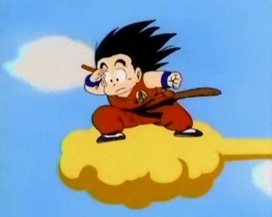 Goku volando